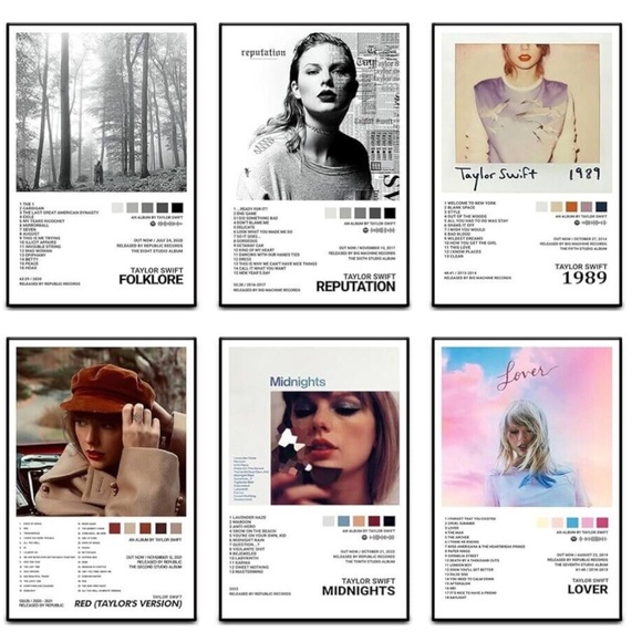Wall Decor | New Taylor Swift Swifties Set6 Album Cover Posters 8 X 1 ...